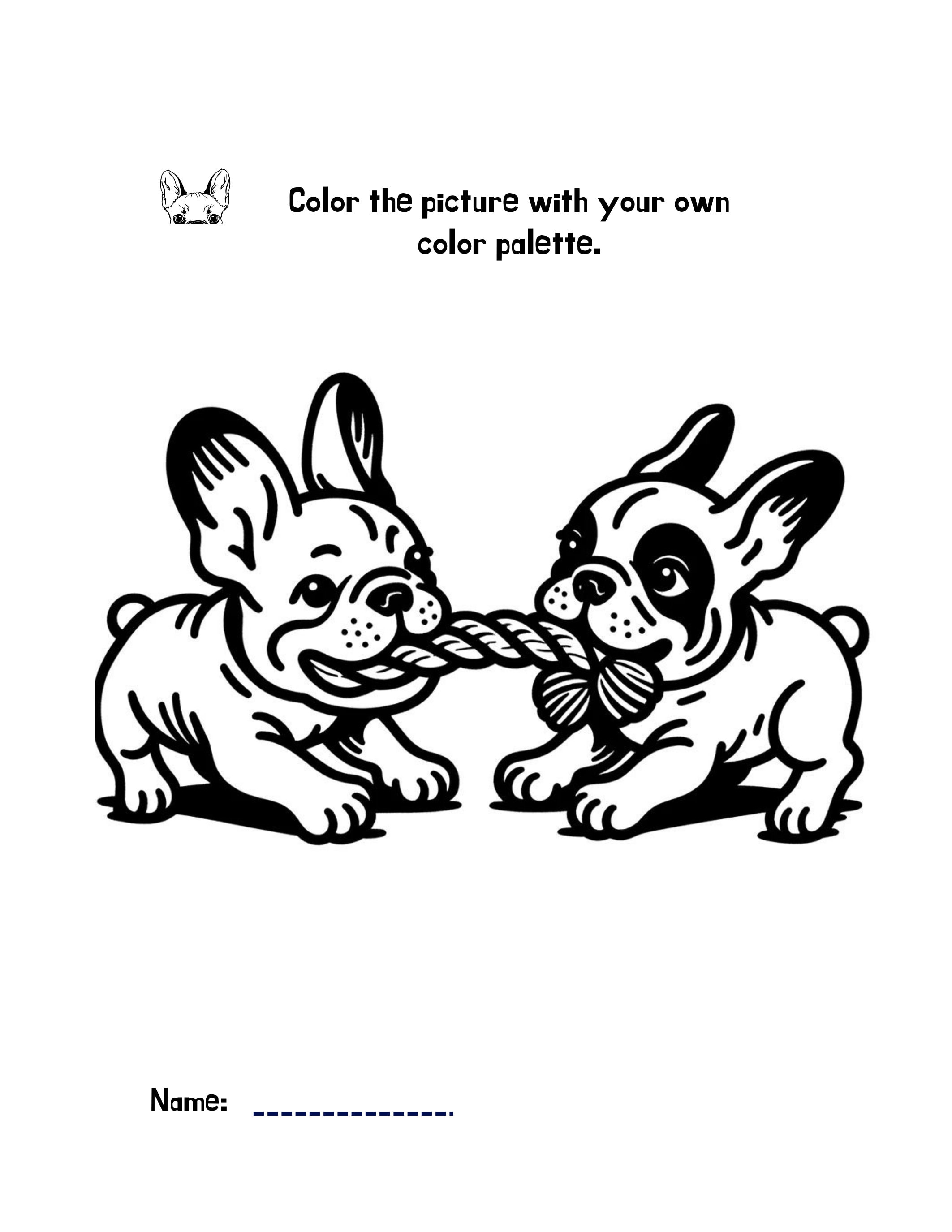 Frenchie Coloring Pages Instant Download - Etsy