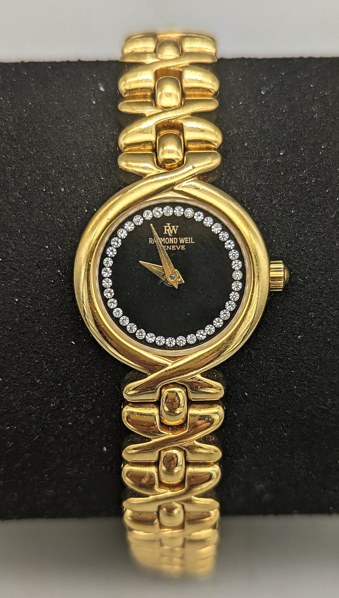 Raymond Weil Geneve 18K Gold Electroplated 50 Diamond Women's Watch - Etsy