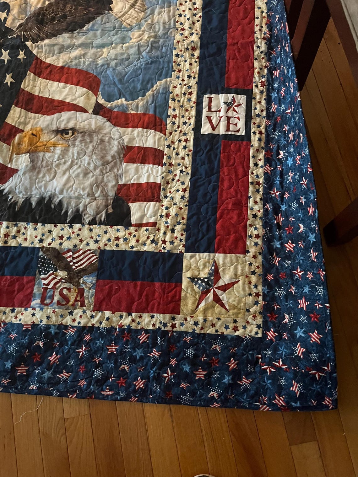 Patriotic USA Quilt 48 X 72 - Etsy