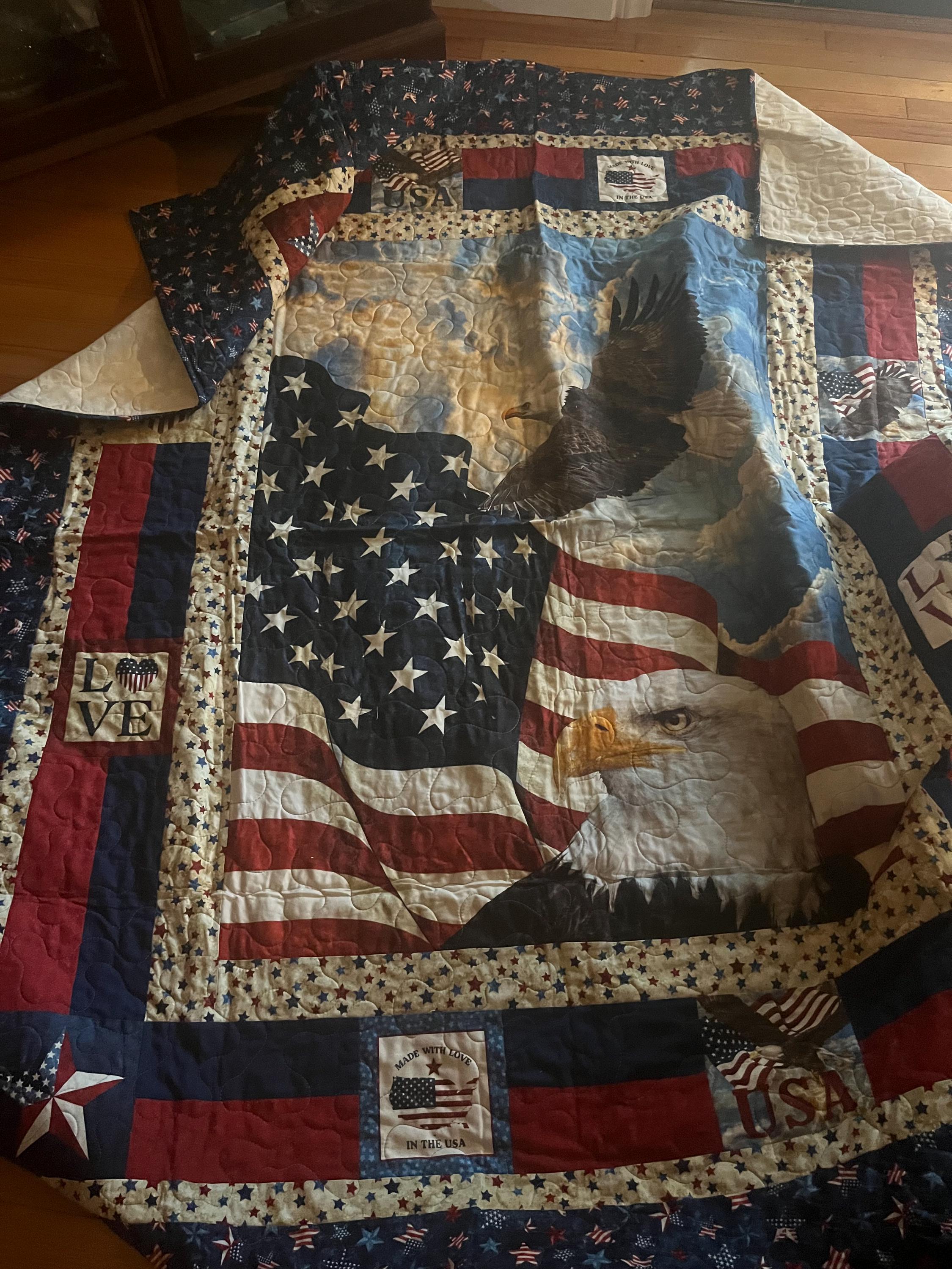 Patriotic USA Quilt 48 X 72 - Etsy