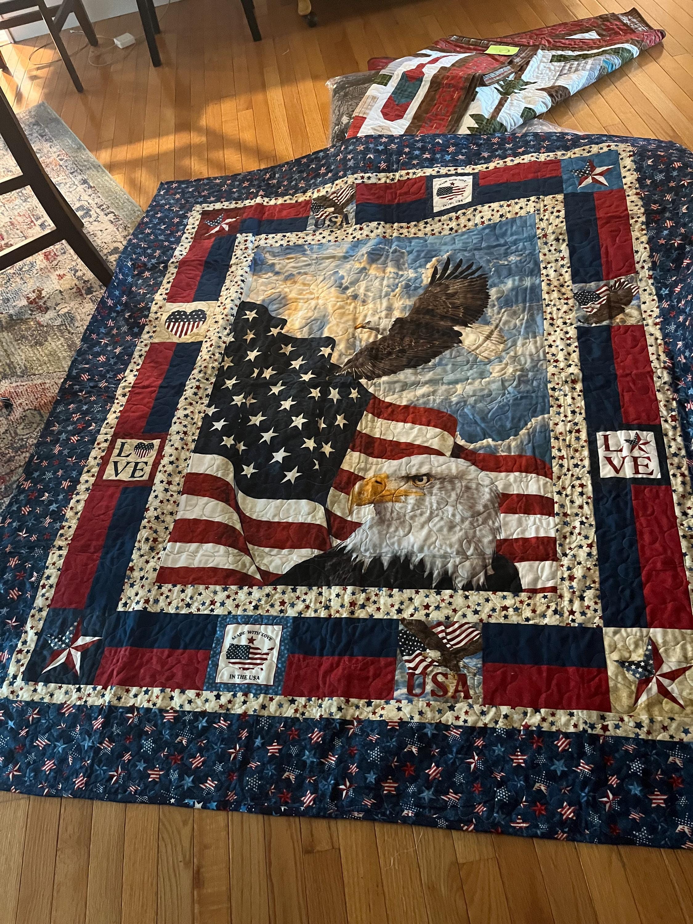 Patriotic USA Quilt 48 X 72 - Etsy