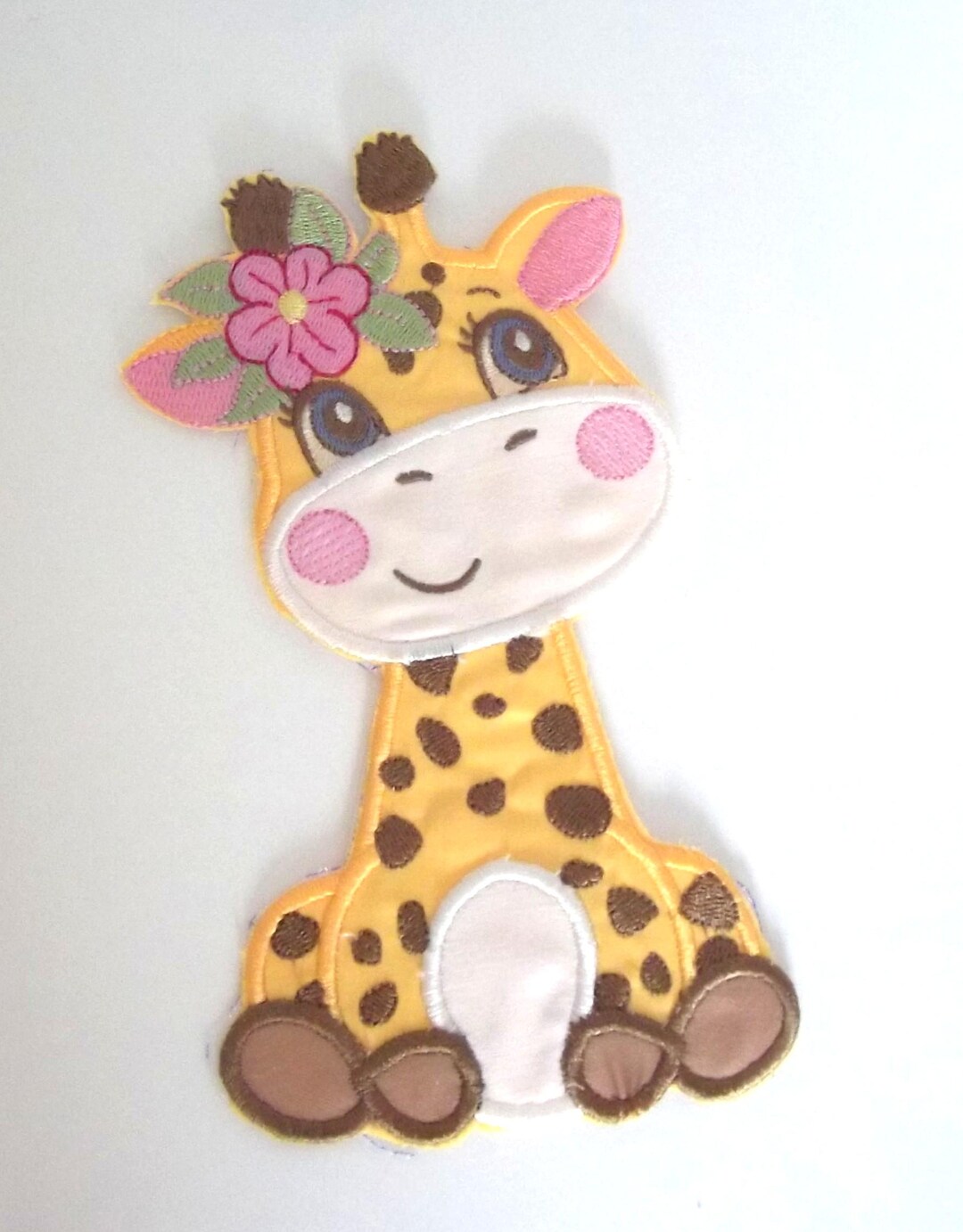 Kids Patches, Handmade Embroidered Iron on Giraffe Patch, DIY Animal ...