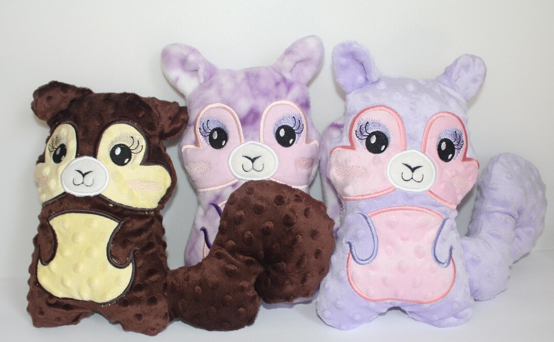 Squirrel Stuffy With Embroidery Face, Soft Stuffed Body for Quiet Time ...