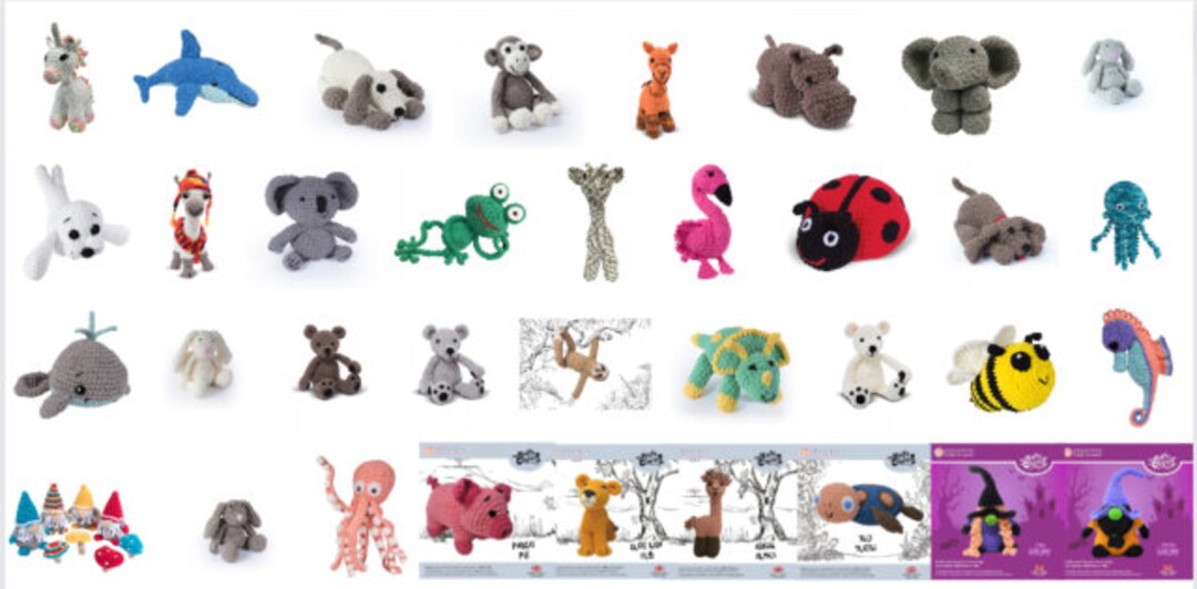 Knitty Critters Classic Critters Animal Crochet Kits All 42 Designs - Etsy