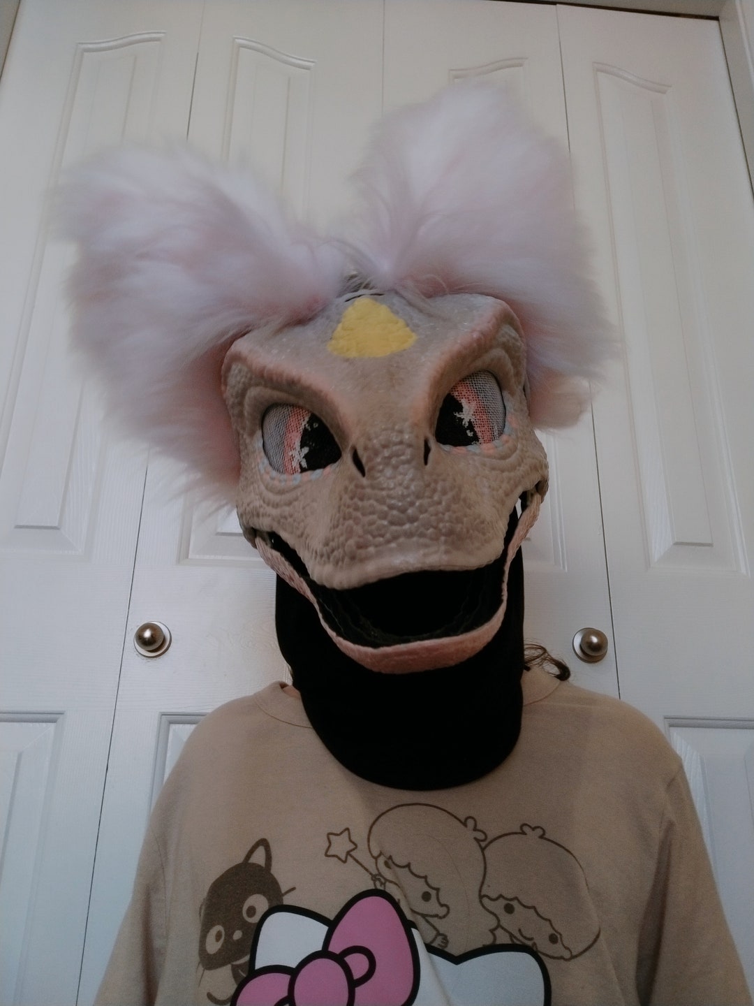 Premade Dino Mask With Ears read Description Before Buying - Etsy