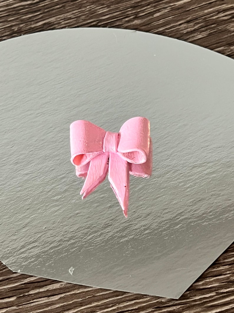 Bow Polymer Clay Fridge Magnet Handmade Miniature Hand Painted Clay ...