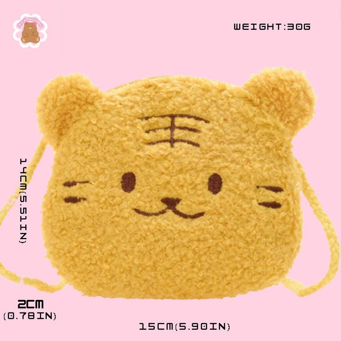 LOVABLE Kids Plush Animal Bag | Super Cute Animal Fleece Bag | Zipper ...