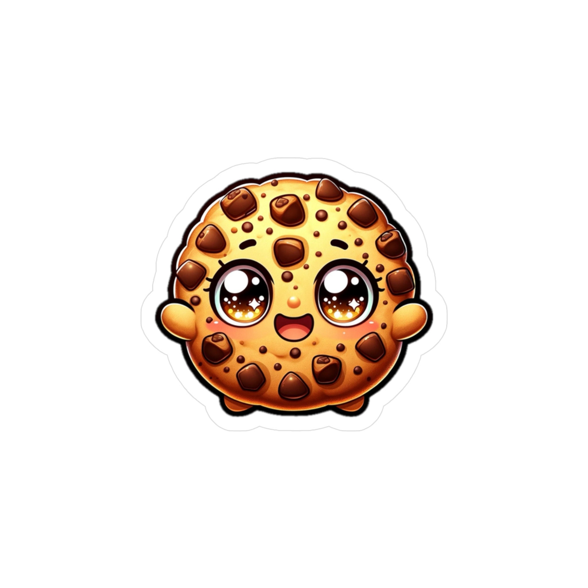 Cute Kawaii Chocolate Chip Cookie Sticker - Etsy