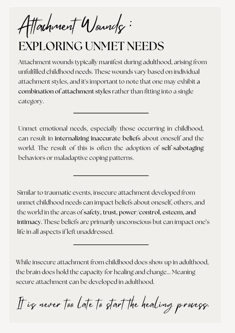 Attachment Wounds Healing: From Survival Strategies to Secure ...