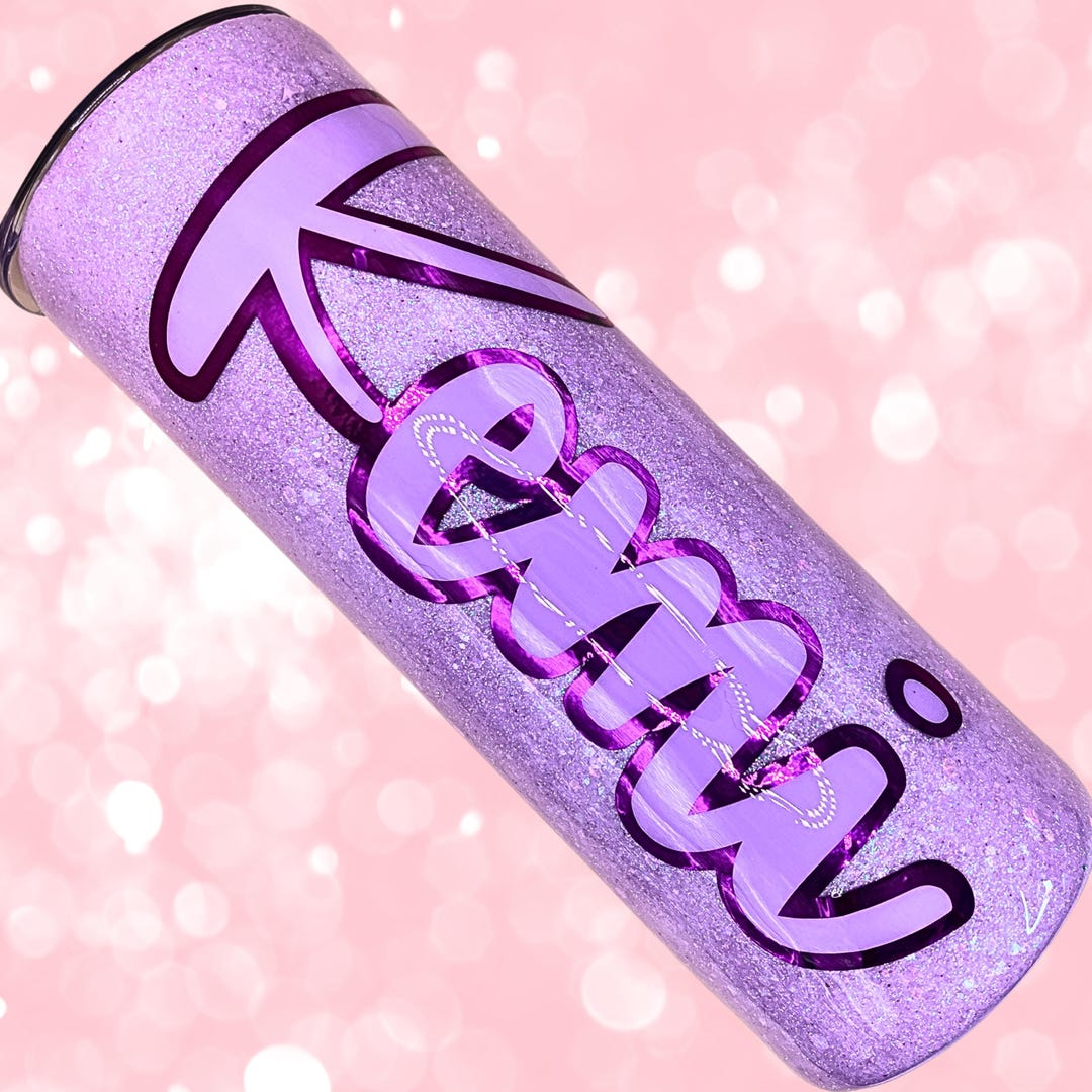 Pastel Purple Sparkle Cup | Purple Glitter Tumbler | Personalized ...