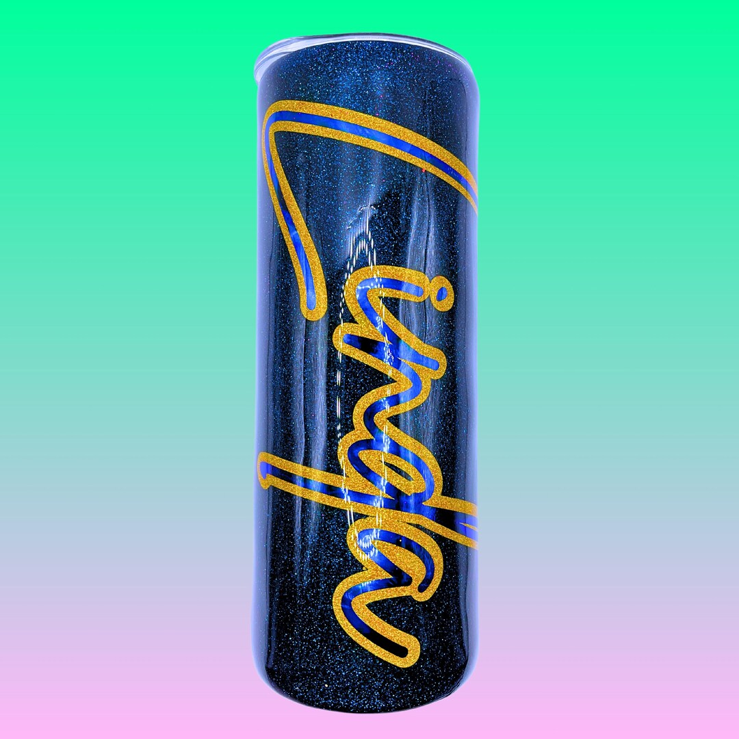 Navy Blue Sparkle Cup | Dark Blue Glitter Tumbler | Personalized ...