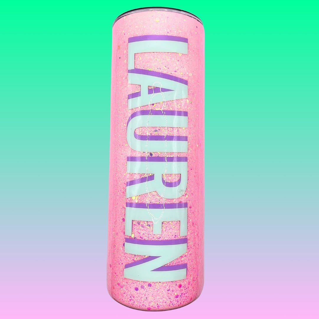 Pastel Pink Sparkle Cup | Pink Glitter Tumbler | Personalized Glitter ...