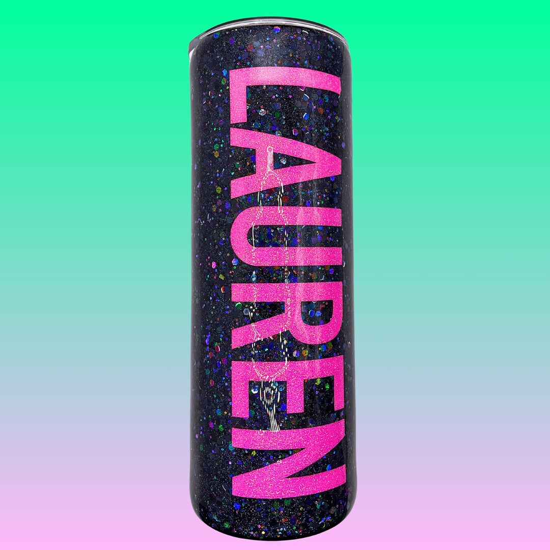 Black Sparkle Cup | Black Glitter Tumbler | Personalized Glitter ...