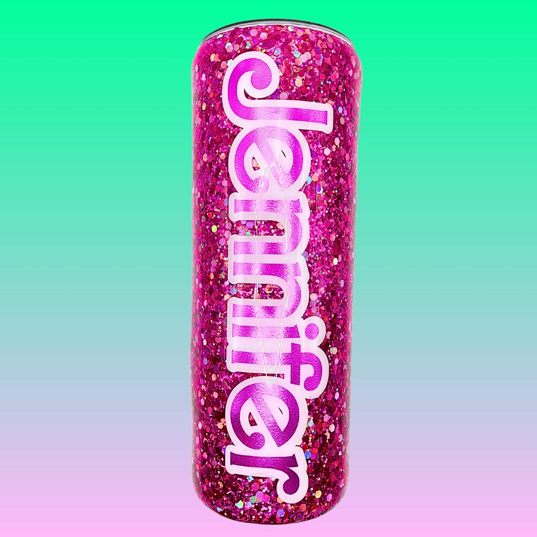 Hot Pink Sparkle Cup | Hot Pink Glitter Tumbler | Personalized Glitter ...