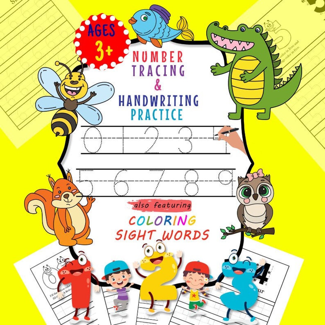 Alphabet & Number Tracing Sheet / Handwriting Practice / Number Tracing ...