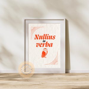 Nullius in Verba Modern Digital Wall Art | Minimalist Latin Quote ...
