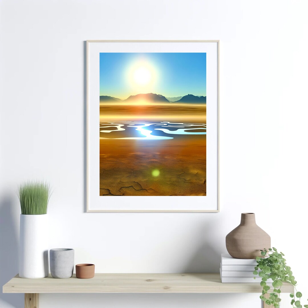 Desert Mirage Visual Exploration of Arid Landscape. Digital Art to ...