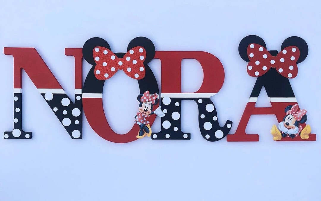 Party Minnie Mouse Decorative Nursery Party Letters Fun Decoration for ...