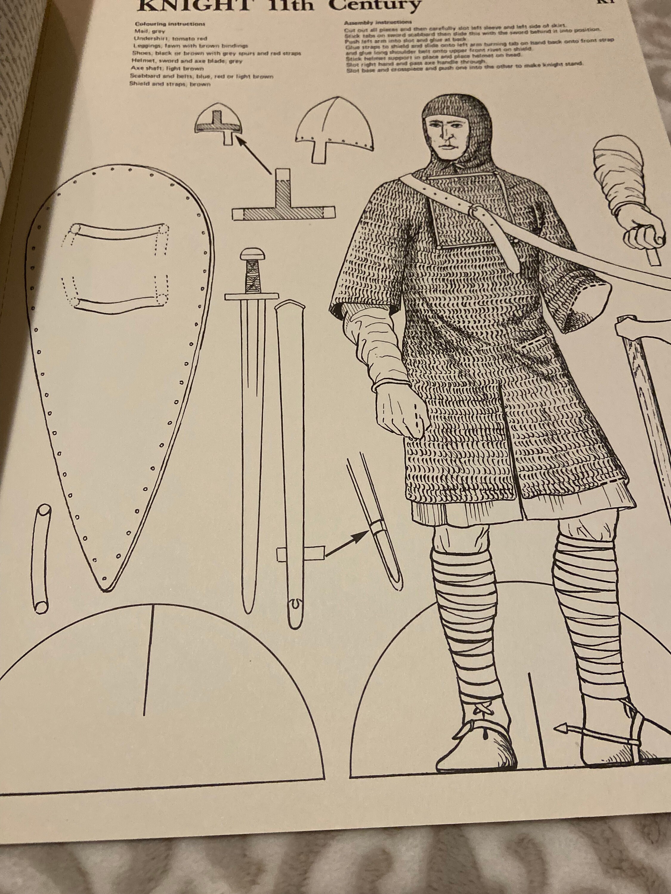Medieval Knights Colouring and Cutting Out 1976 Collectible and Rare - Etsy