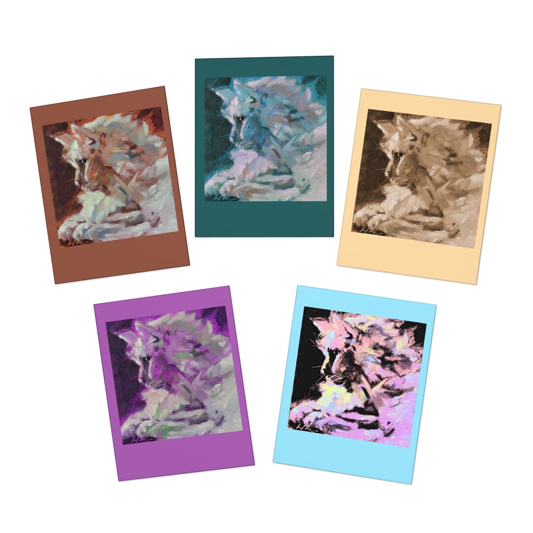 Persian Cat Card Set of Cat Cards, Cat Lover Cards Persian Greeting ...