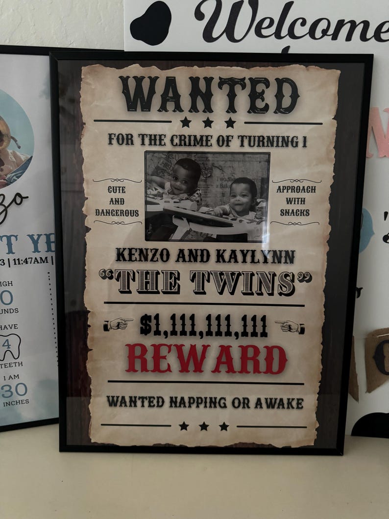 WANTED POSTER Template | Outlaw Birthday | CANVA Template | Western ...