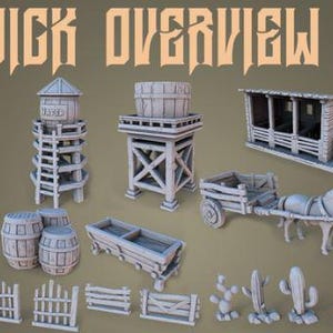 Printable Wild West Town STL Files: 28mm Frontier Terrain for Dnd PART ...