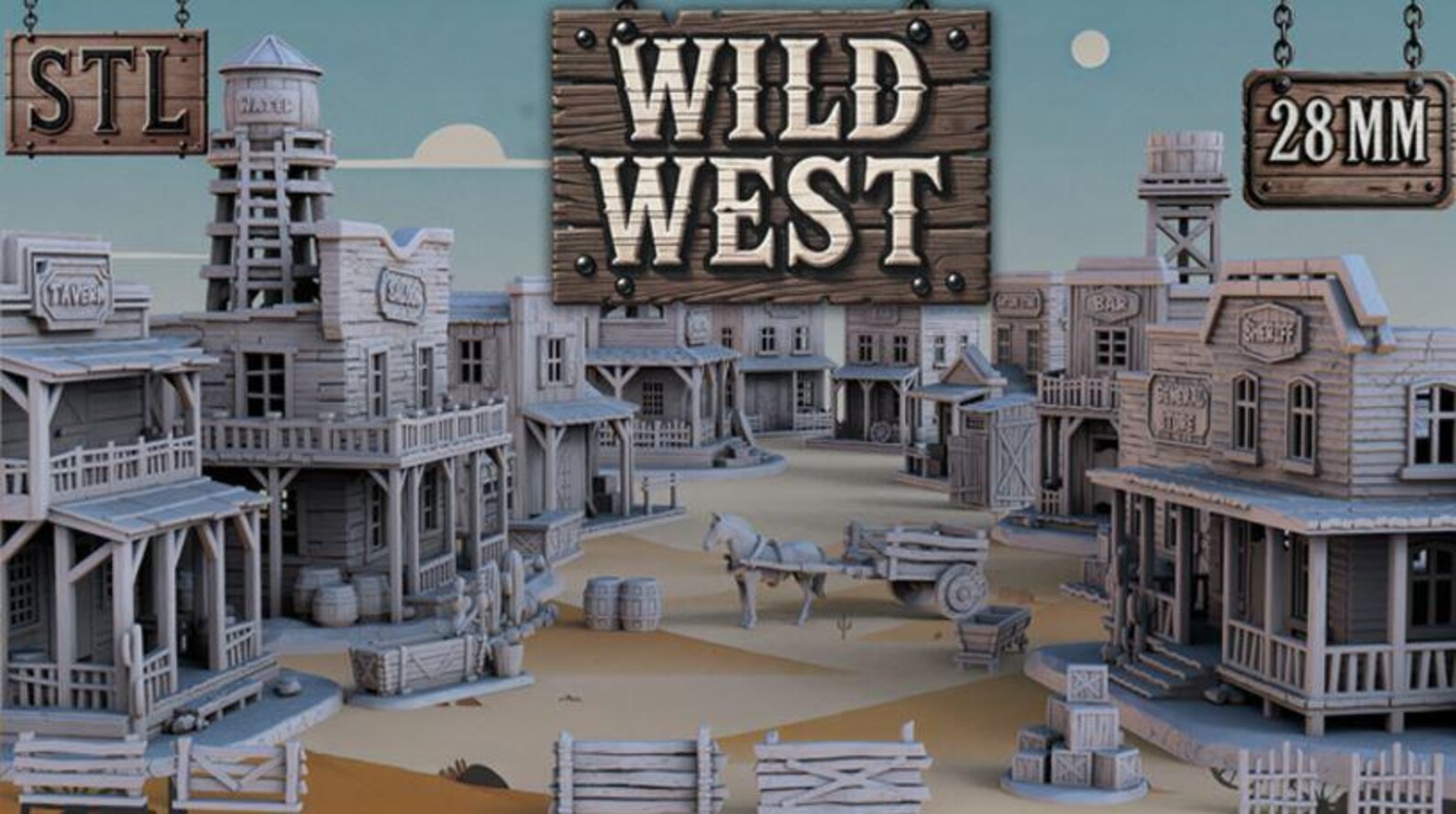 Printable Wild West Town STL Files: 28mm Frontier Terrain for Dnd PART ...
