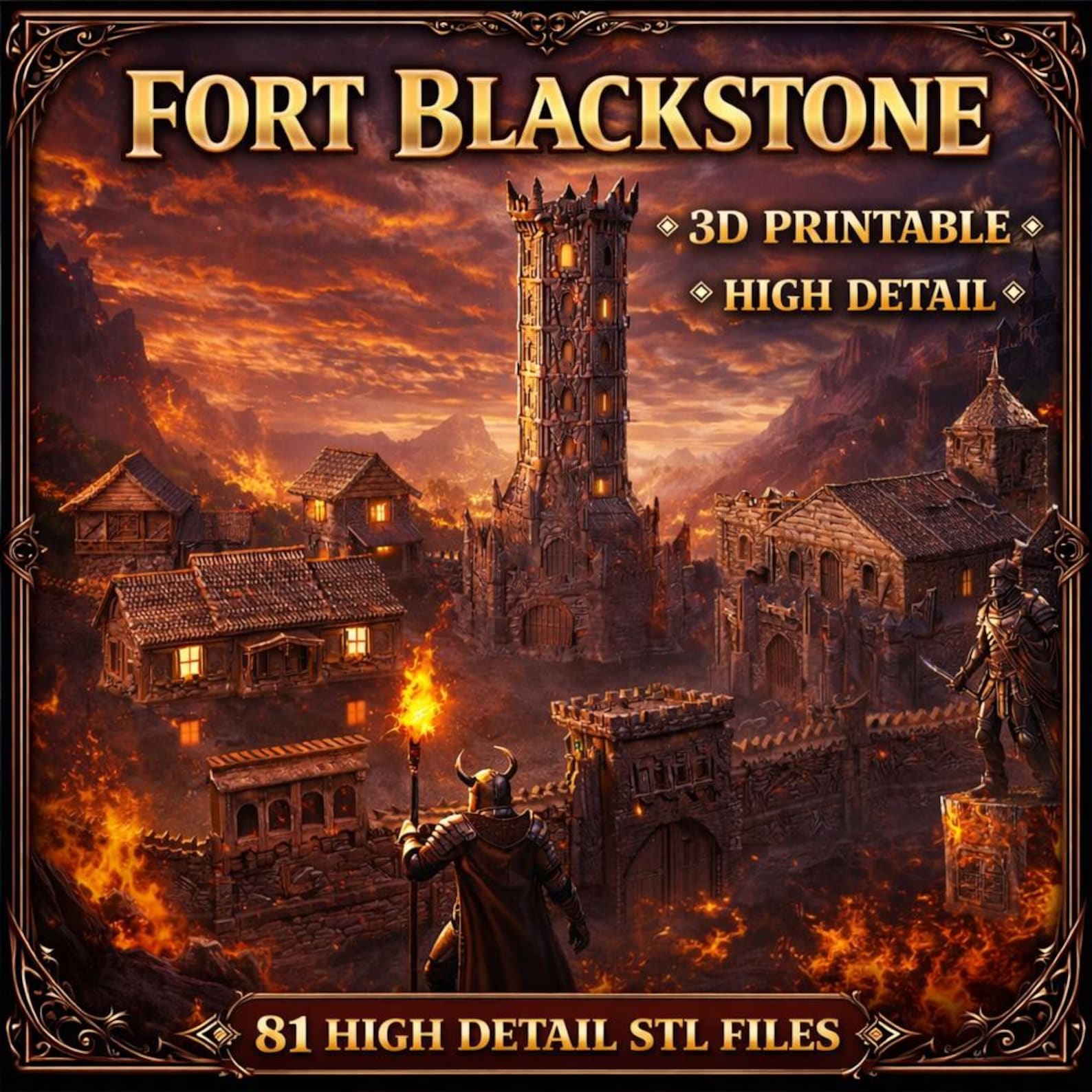 Fort Blackstone STL Files | 3D Printable Fantasy Terrain for Rpgs ...