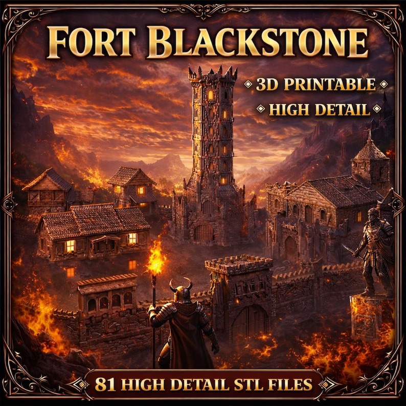 Fort Blackstone STL Files | 3D Printable Fantasy Terrain for Rpgs ...