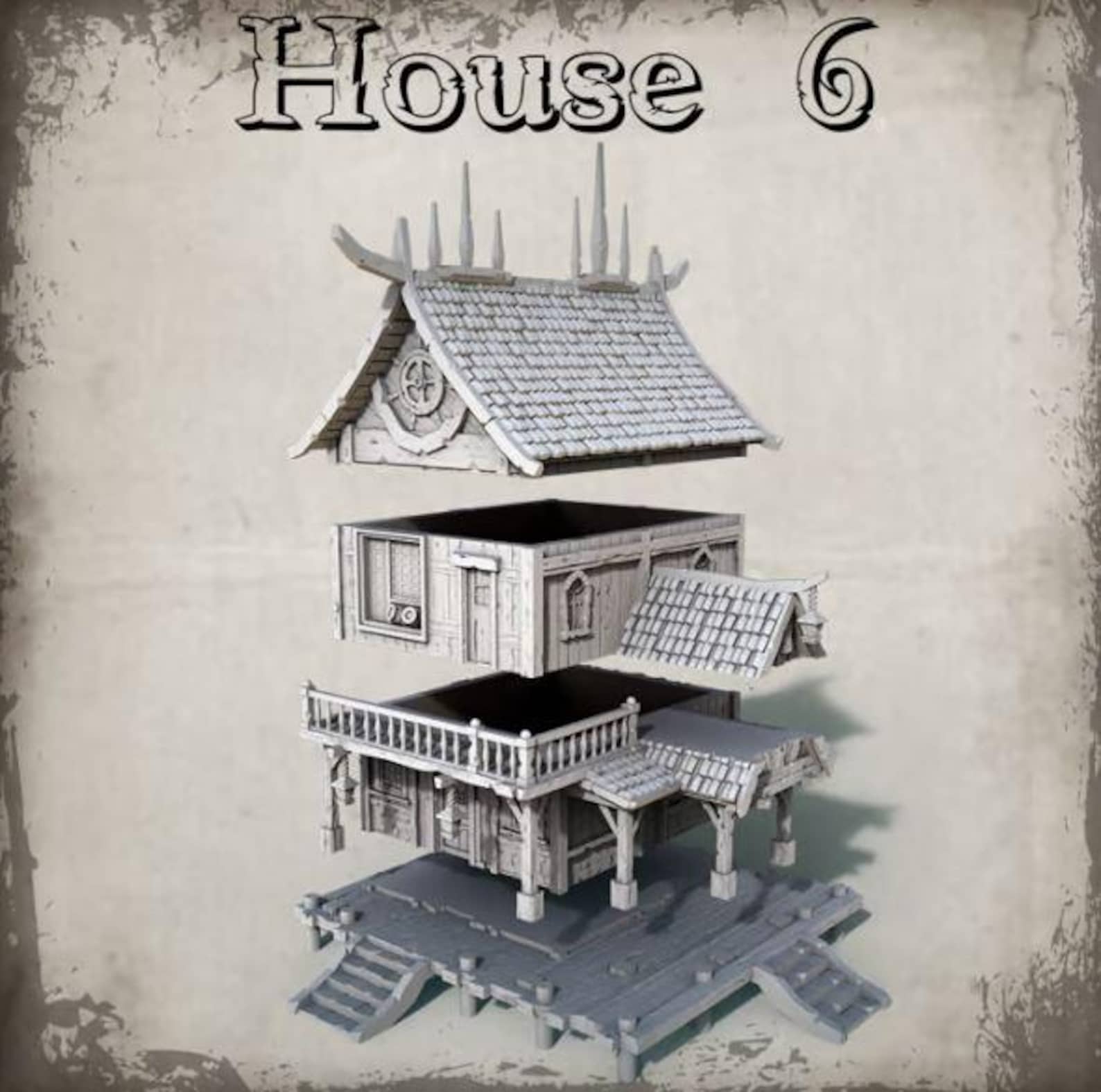 Pirate Tabletop RPG Terrain - Pirate Town - Dungeons and Dragons ...