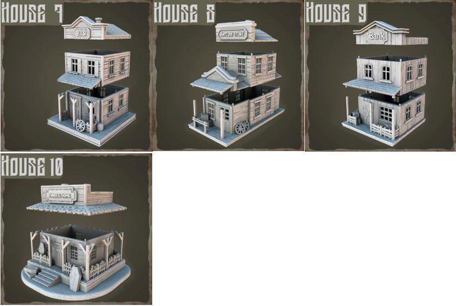Printable Wild West Town STL Files: 28mm Frontier Terrain for Dnd PART ...