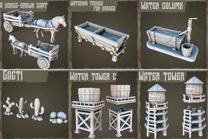 Printable Wild West Town STL Files: 28mm Frontier Terrain for Dnd PART ...