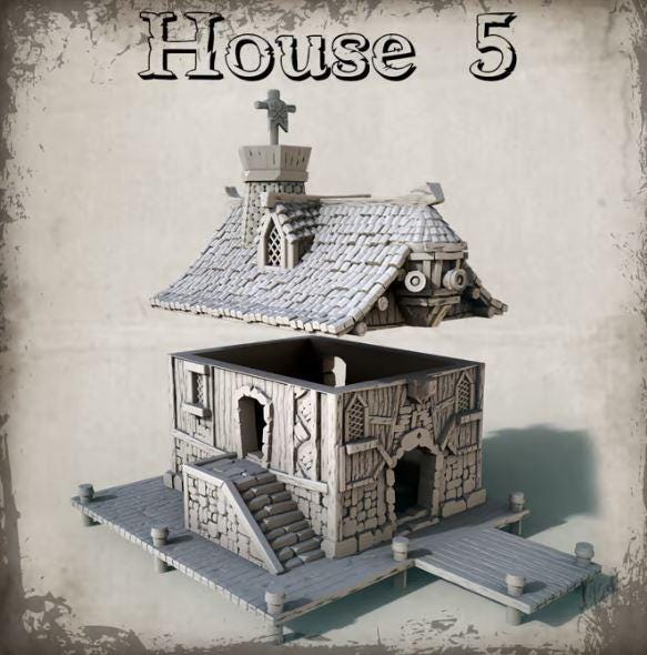 Pirate Tabletop RPG Terrain - Pirate Town - Dungeons and Dragons ...