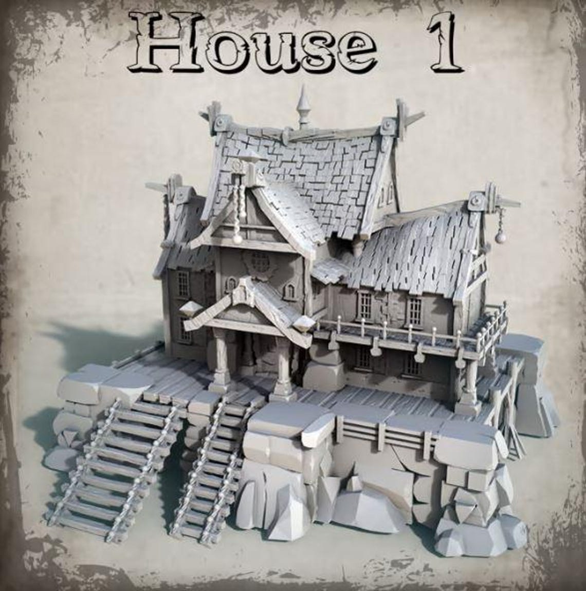 Pirate Tabletop RPG Terrain - Pirate Town - Dungeons and Dragons ...