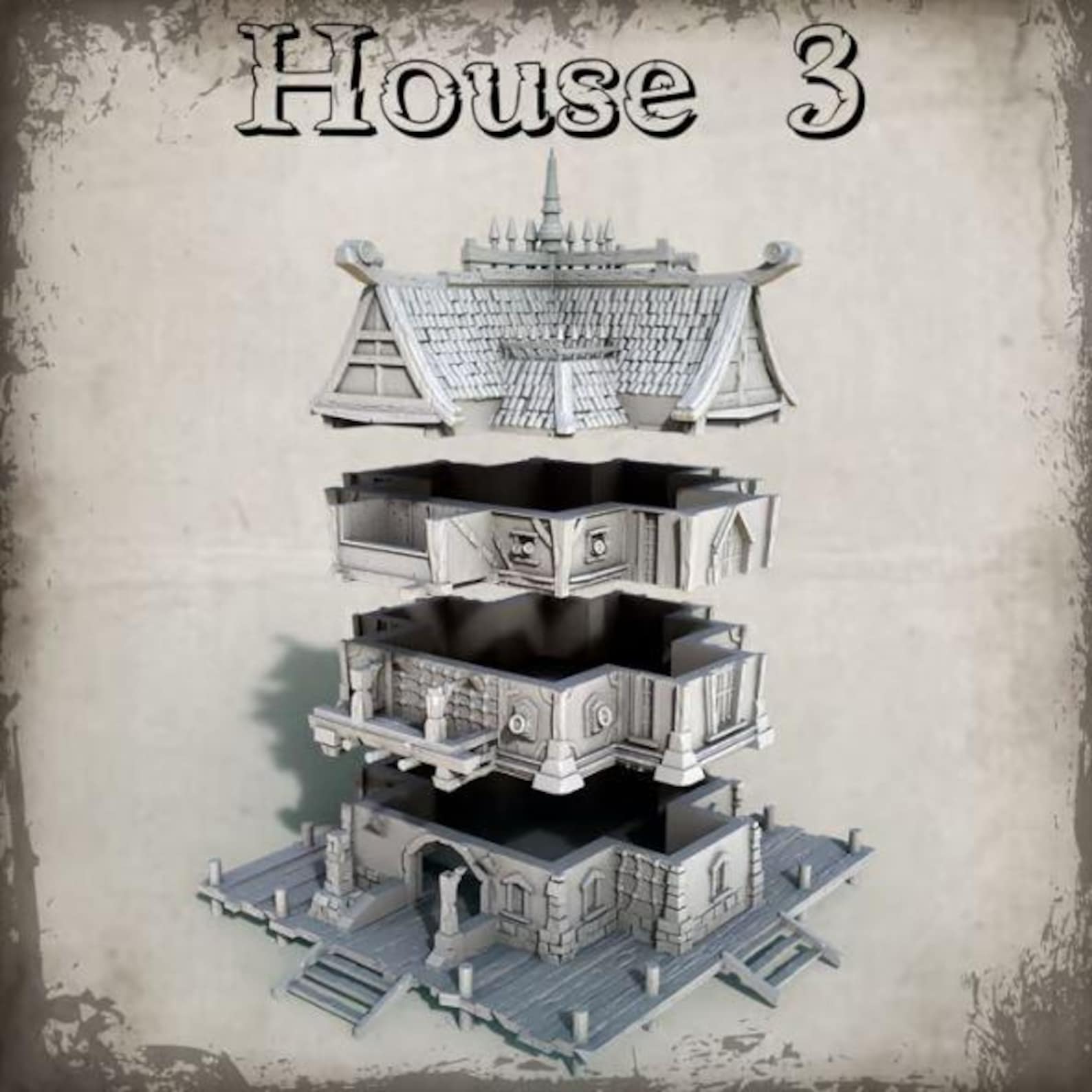 Pirate Tabletop RPG Terrain - Pirate Town - Dungeons and Dragons ...