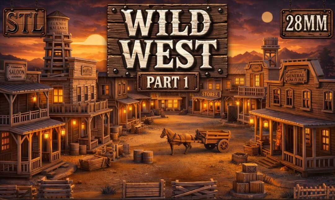 Printable Wild West Town STL Files: 28mm Frontier Terrain for Dnd PART ...