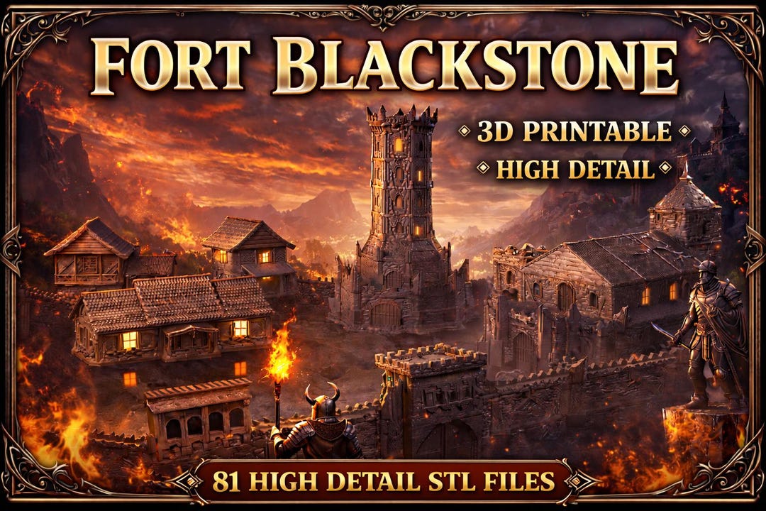 Fort Blackstone STL Files | 3D Printable Tabletop Terrain for Rpgs and ...