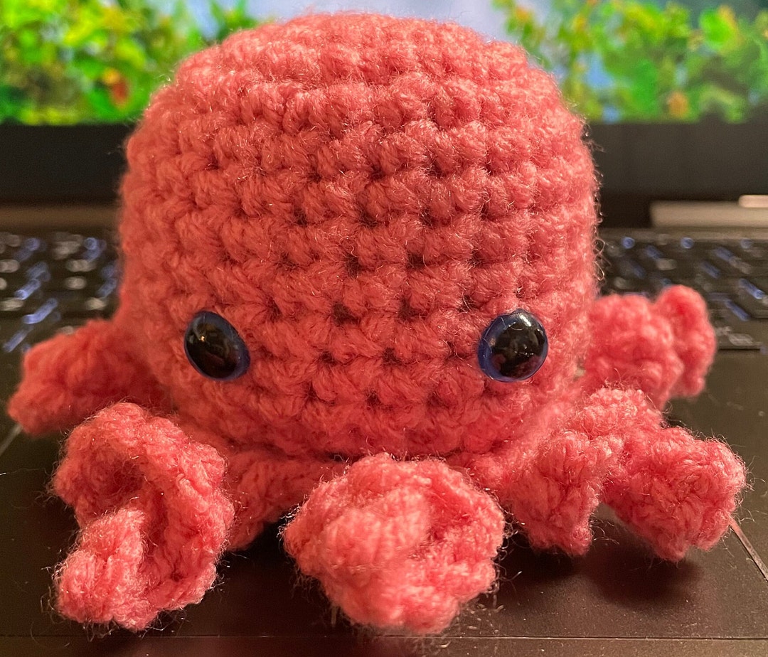 Rose Pink Crochet Mini Octopus Plushie Handmade Gifts - Etsy