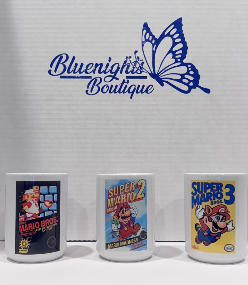 Set of 3 Super Mario Bros Coffee Mugs - Etsy