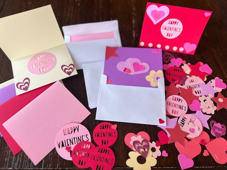 Valentine's Day Card Craft Kit - Etsy