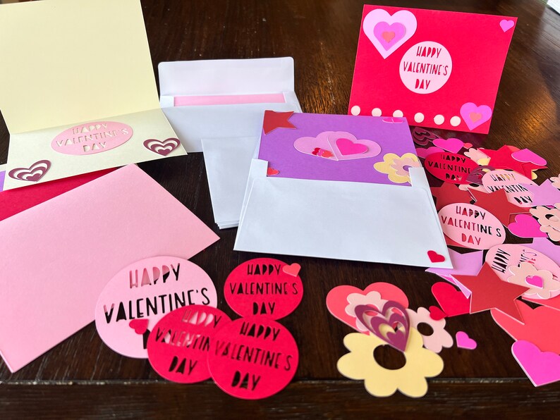 Valentine's Day Card Craft Kit - Etsy