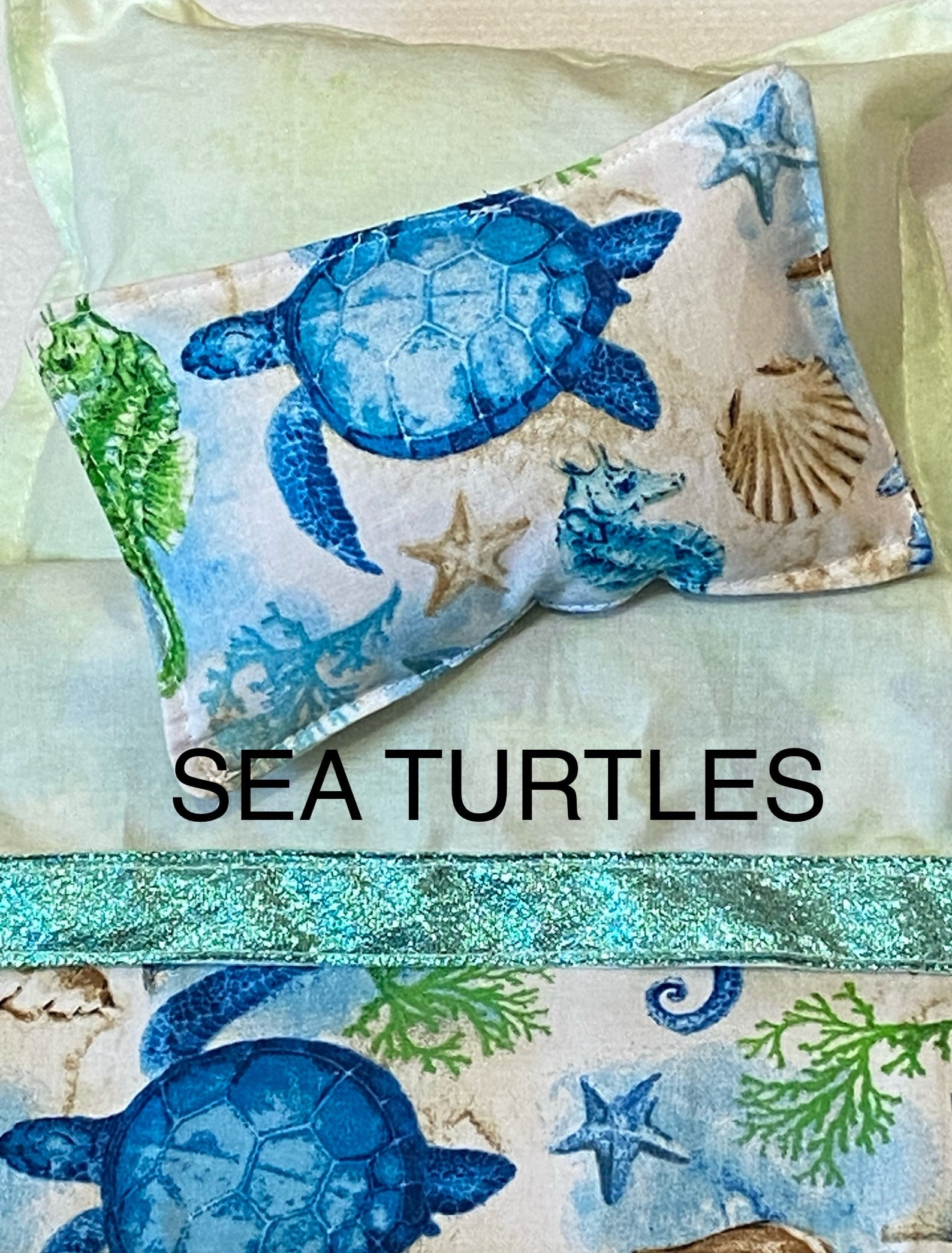 Sea Turtle Theme Bedding Set for Pram, Crib, Cot or Bed. Suitable for ...