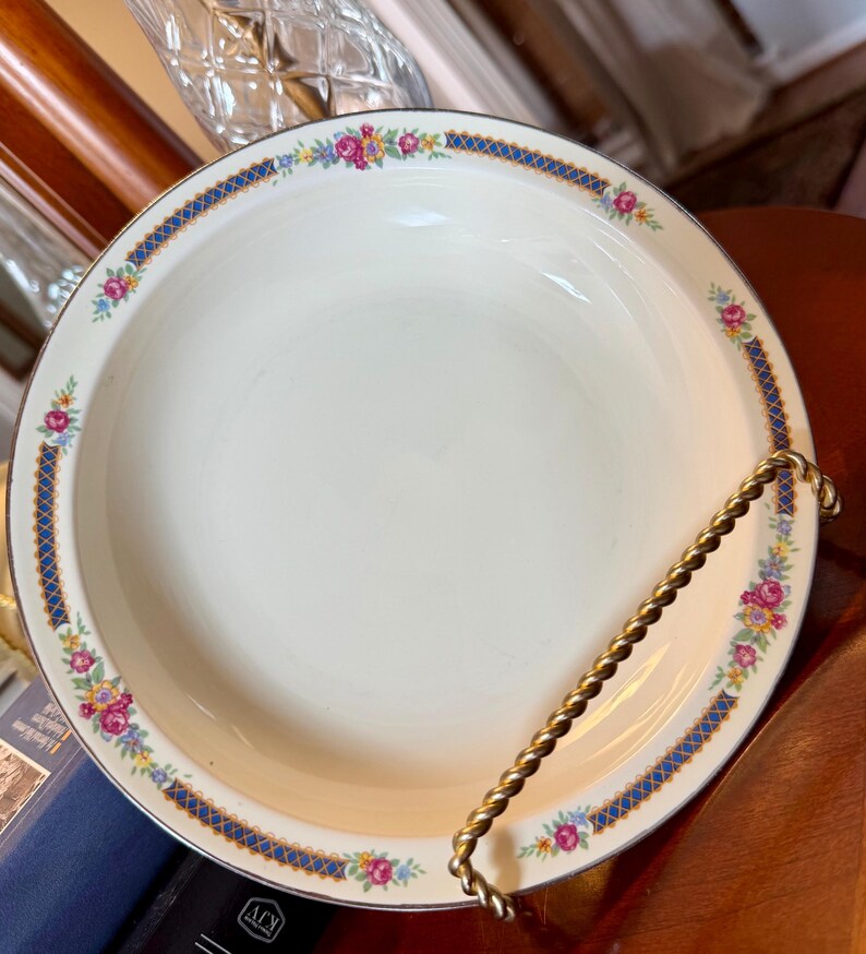 Vintage Superior Hall Quality Dinnerware Rim Soup Bowl | Blue Lattice ...