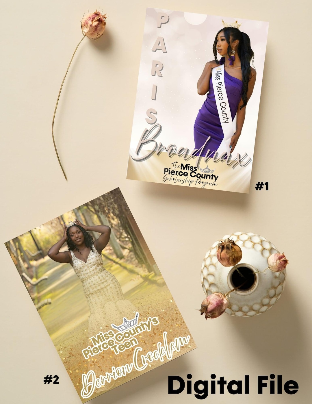 Custom Pageant Autograph Cards | Digital Download 5x7 JPG and PDF - Etsy