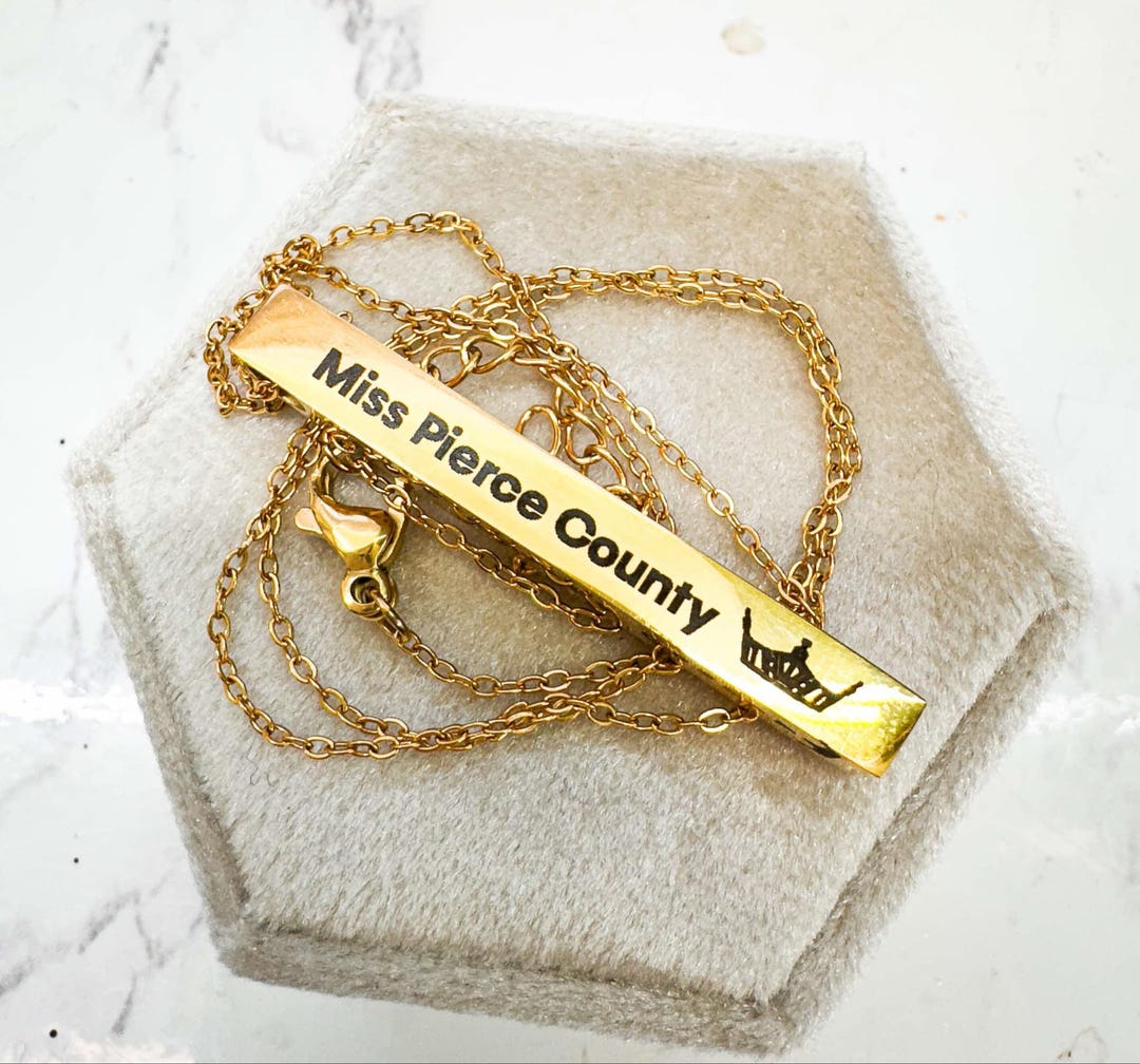 Vertical Bar Necklace for Miss America Titleholders | Personalized ...