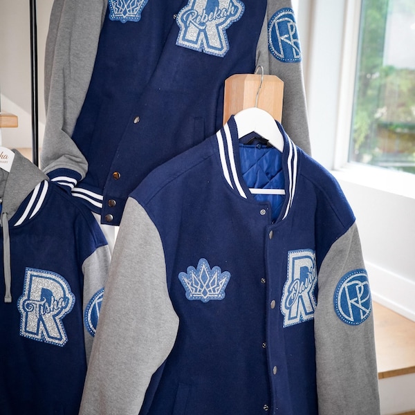Custom Bedazzled Letterman Jacket - Etsy