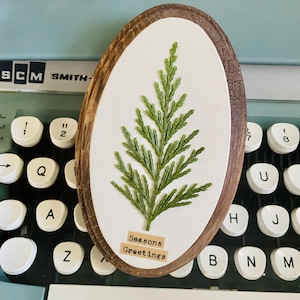 Framed Pressed Evergreen Canvas Art: Botanical Christmas Wall Decor - Etsy