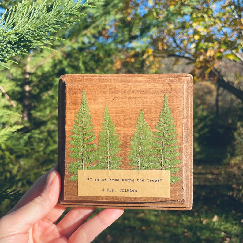 J.R.R. Tolkien Forest Quote Wall Decor | Fern Wall Hanging | Lord of ...