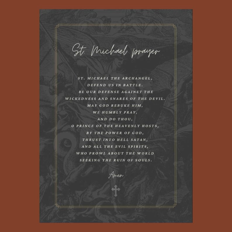 St.michael Prayer Card (digital) - Etsy