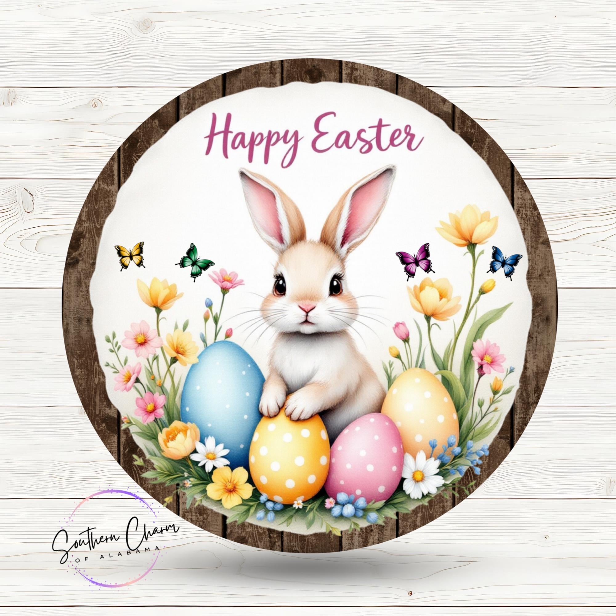 Happy Easter Digital PNG Download File for Sublimation, Little Bunny ...